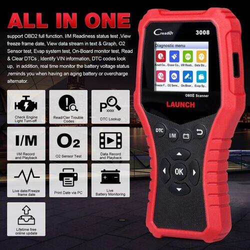 Launch CR3008 Plus obd2 scanner,Creader 3008 diagnostic tool
